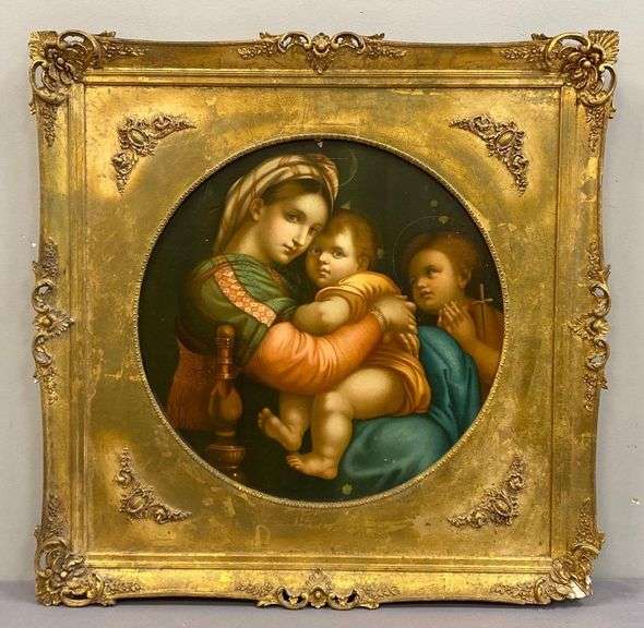 Raphael Madonna of the Chair Oil Painting on board - Matthew Bullock ...