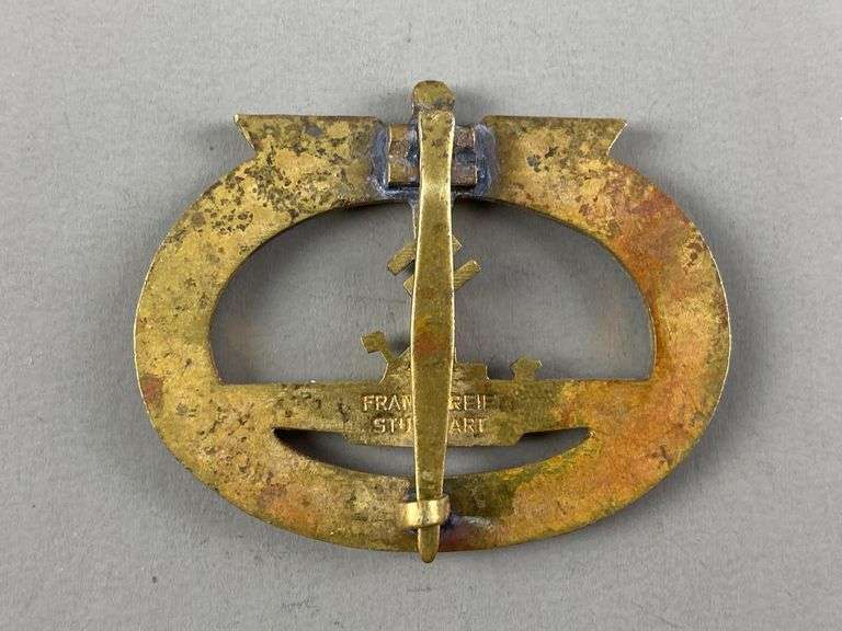 WW2 German Kriegsmarine U-Boat Badge Pin - Matthew Bullock Auctioneers