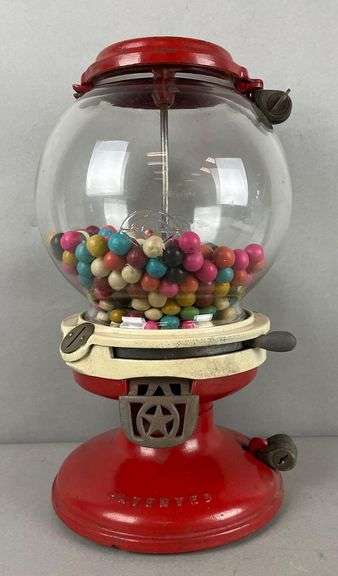 Antique Columbus Cast Iron One Cent Gumball Machine - Matthew Bullock ...