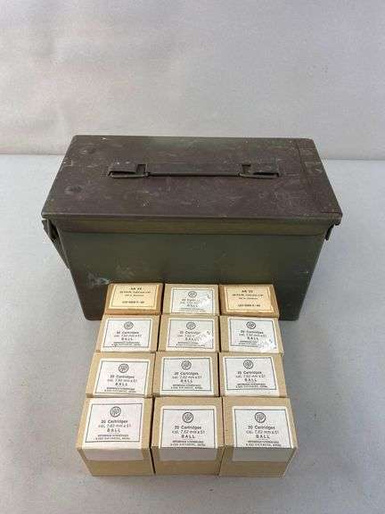 240 Rounds of 7.62mm X 51 Ball Ammunition in Ammo Box - Matthew Bullock ...