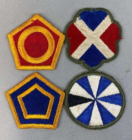Group of 4 WW2 Ghost Division Patches - Matthew Bullock Auctioneers