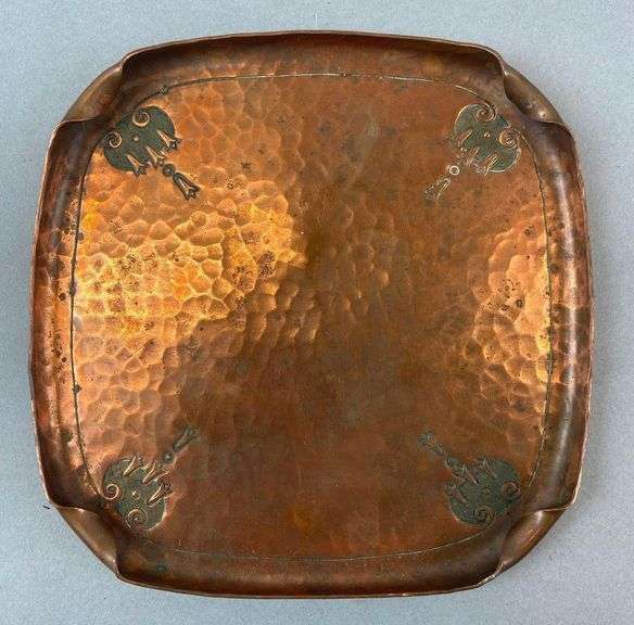 Arts and Crafts Roycroft Hammered Copper Plate - Matthew Bullock ...