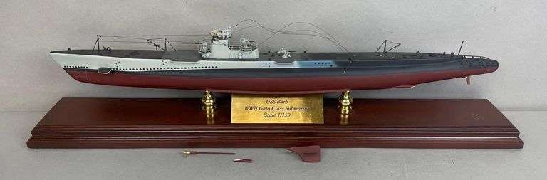 USS Barb WW2 Gato Class Submarine Scale Model - Matthew Bullock Auctioneers