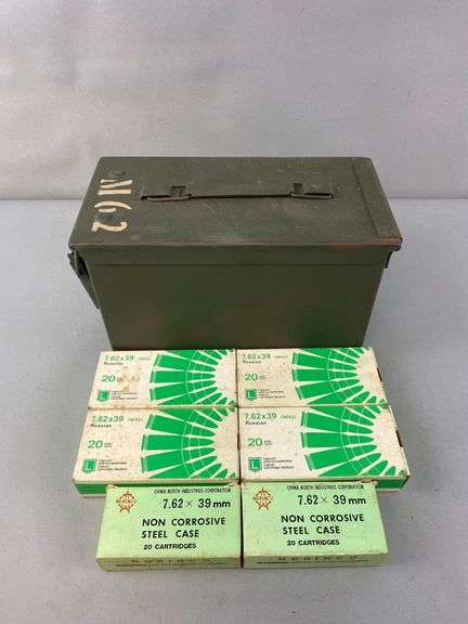 110 Rounds of 7.62 X 39mm Ammunition in Ammo Box - Matthew Bullock ...