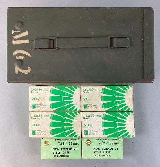110 Rounds of 7.62 X 39mm Ammunition in Ammo Box - Matthew Bullock ...