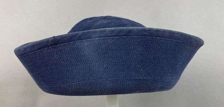 WW2 US Navy Blue Dyed Dixie Cup Cap - Matthew Bullock Auctioneers