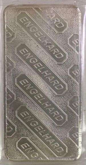 Engelhard E Logo Cast Vertical 10oz. 999 Fine Silver Ingot / Bar ...