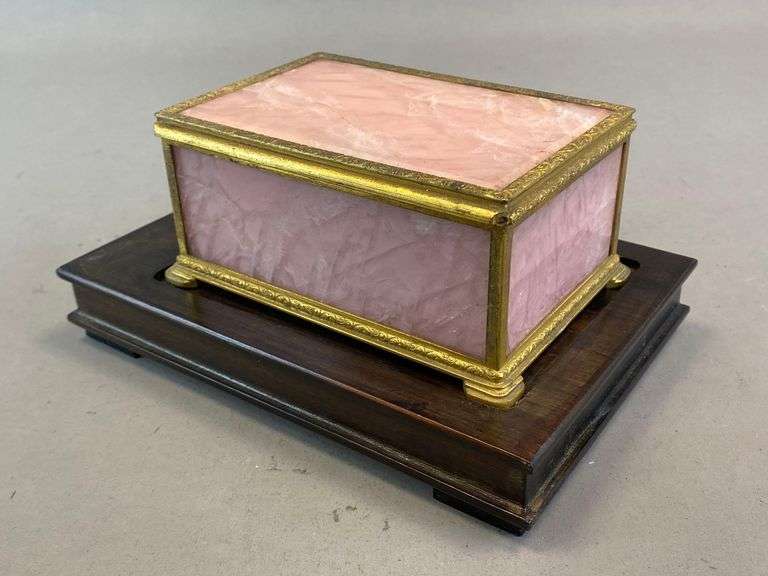 Nicholas Haydon Pink Quartz Inlay Box with Stand - Matthew Bullock ...