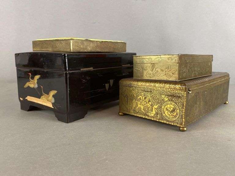 Group of 4 Asian Style Boxes - Matthew Bullock Auctioneers