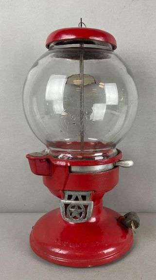 Antique Columbus Cast Iron One Cent Gumball Machine - Matthew Bullock ...