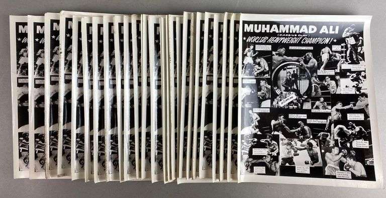 Group of 35+ Muhammad Ali Worlds Heavyweight Champion Photo Collage ...