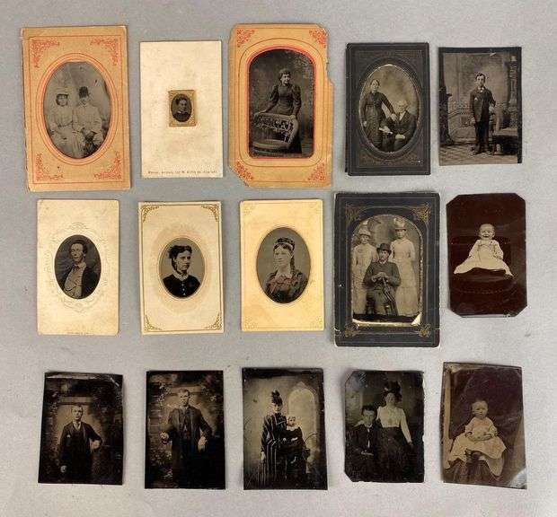 Group of 15 Tintype Photographs - Matthew Bullock Auctioneers
