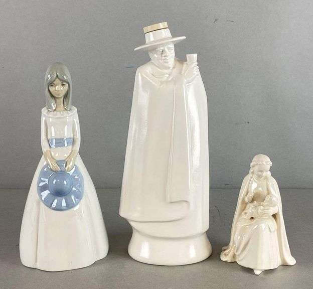 Group of 3 White Porcelain Figures - Matthew Bullock Auctioneers