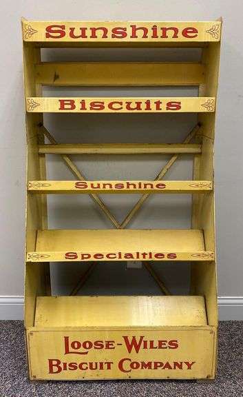 Vintage Loose-Wiles Sunshine Biscuit Company Metal Advertising Display ...