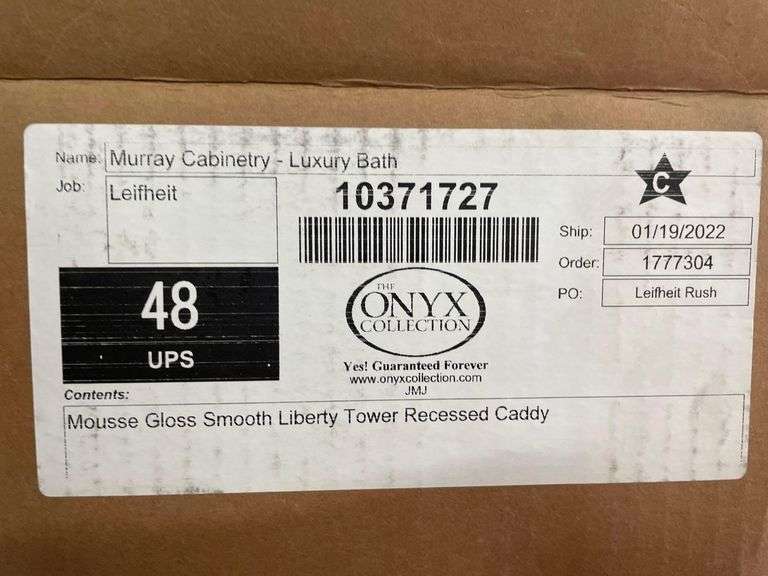 Onyx Collection Mousse Gloss Smooth Liberty Tower Recessed Caddy ...