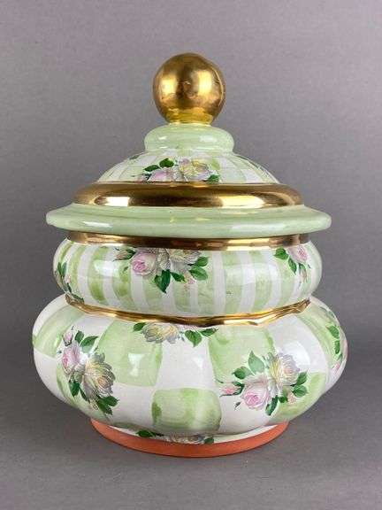 Mackenzie Childs Victoria and Richard Sweet Pea Cookie Jar - Matthew ...