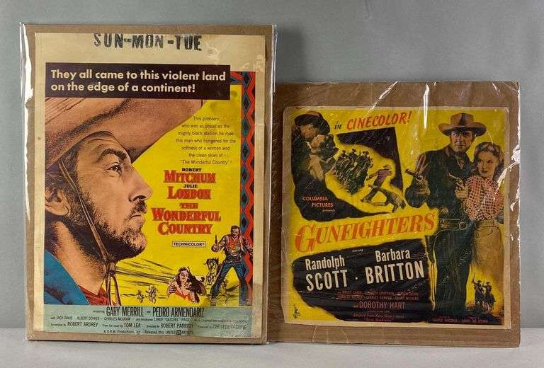 Group of 2 Western Advertising Movie Posters - Matthew Bullock Auctioneers