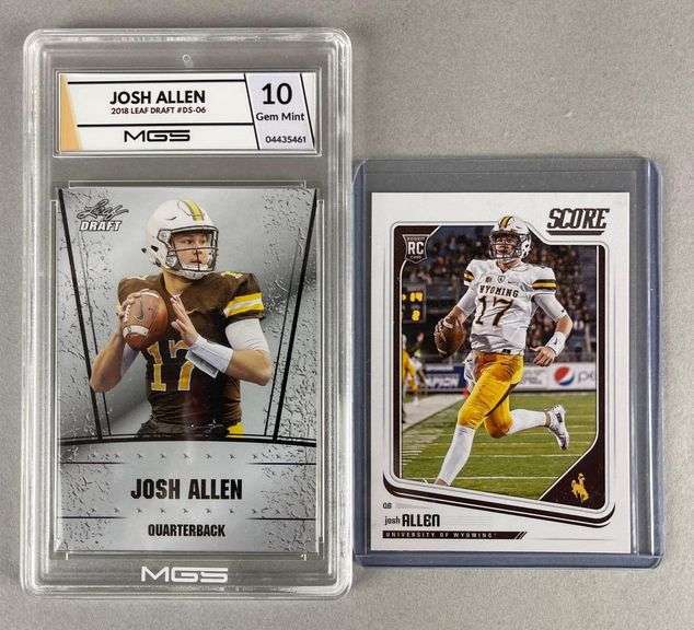 2 - Josh Allen Rookie Cards - Matthew Bullock Auctioneers