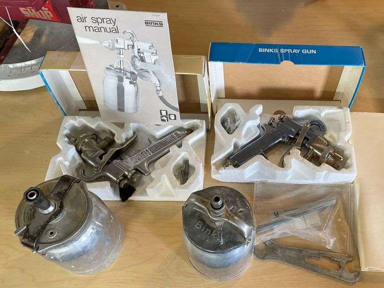 Group of 2 Binks Air Spray Guns - Matthew Bullock Auctioneers