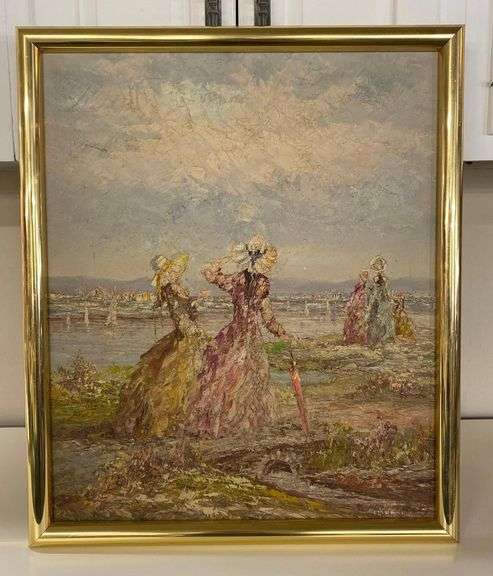 Marie Charlot Women Along the River Oil Painting on Canvas - Matthew ...