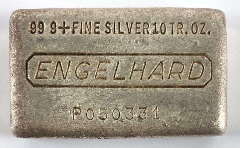 Engelhard Horizontal 10oz. .999 Fine Silver Ingot / Bar - Matthew ...