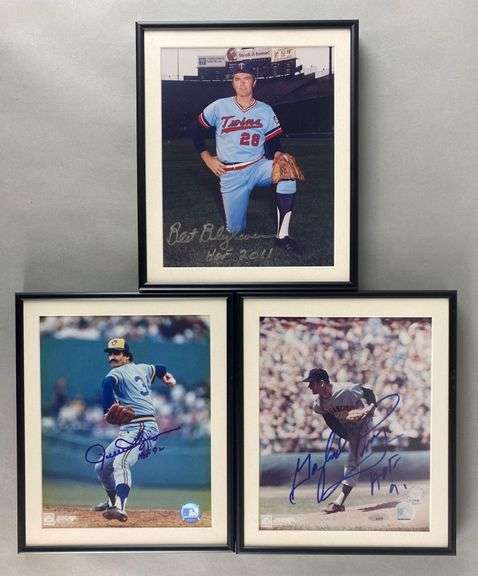 3 - Baseball HOF Pitchers Signed Photos with Inscriptions and COA ...