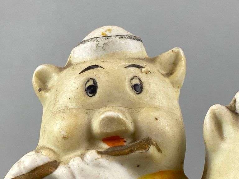 Vintage Walt Disney Three Little Pigs Porcelain Figurine - Matthew ...