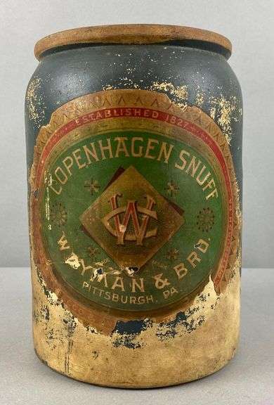Copenhagen Snuff Pittsburgh Pennsylvania Advertising Stoneware Crock ...