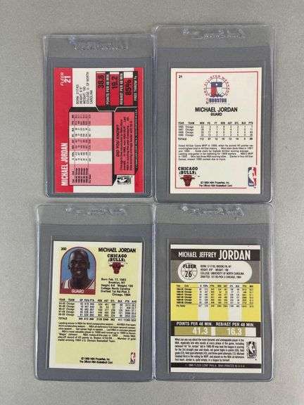 4 ? 1989 and 1990 Michael Jordan Cards - Matthew Bullock Auctioneers