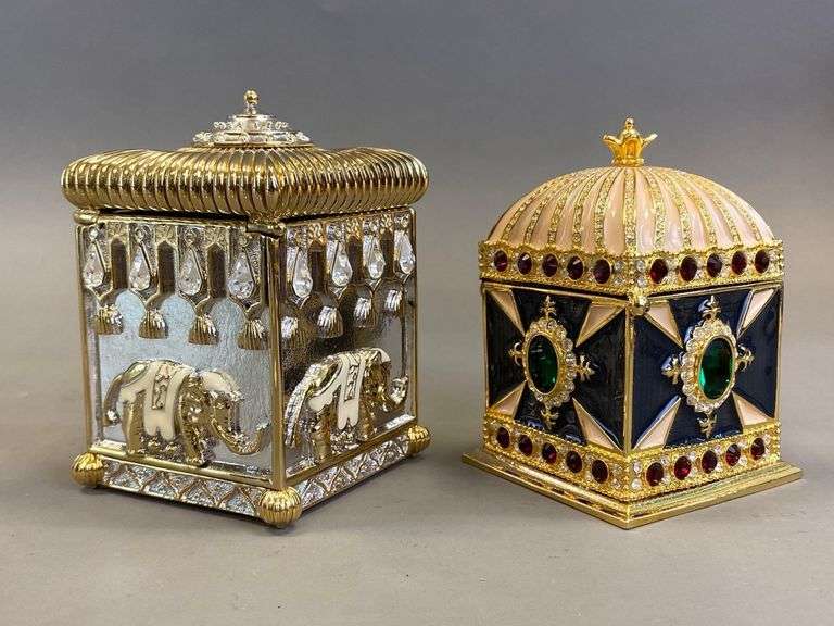 Group of 2 Wendy Reed Porcelain Enamel Miniature Boxes - Matthew ...