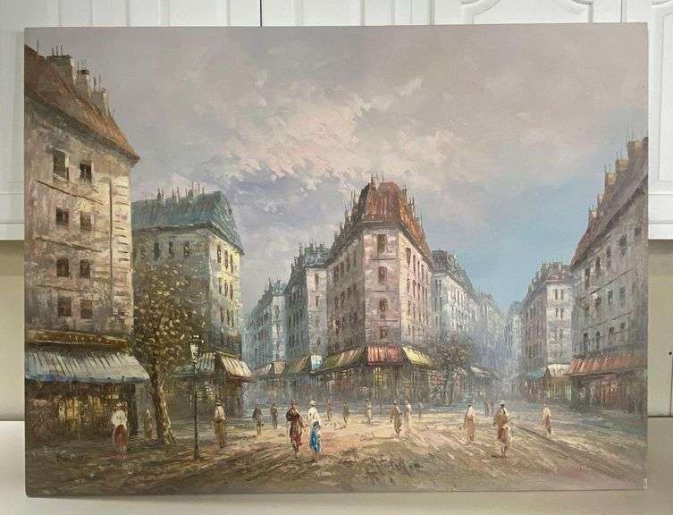 Burnett Paris City Square Oil Painting on Canvas - Matthew Bullock ...