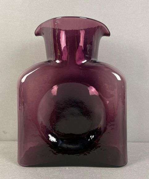 Vintage Purple Blenko Glass Pitcher - Matthew Bullock Auctioneers