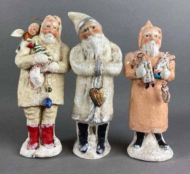 Group of 3 Debbee Thibault Limited Edition Signed Christmas Santa Claus ...