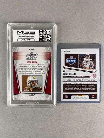 2 - Josh Allen Rookie Cards - Matthew Bullock Auctioneers