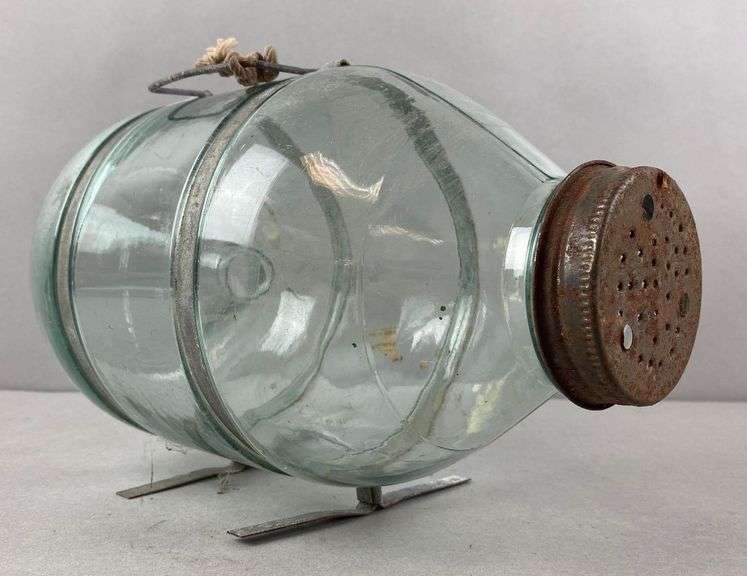 Vintage Glass Minnow Trap - Matthew Bullock Auctioneers