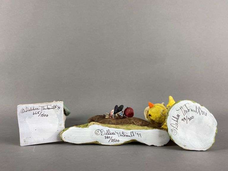 Group of 3 Debbie Thibault Limited Edition Signed Folk Art Figures ...