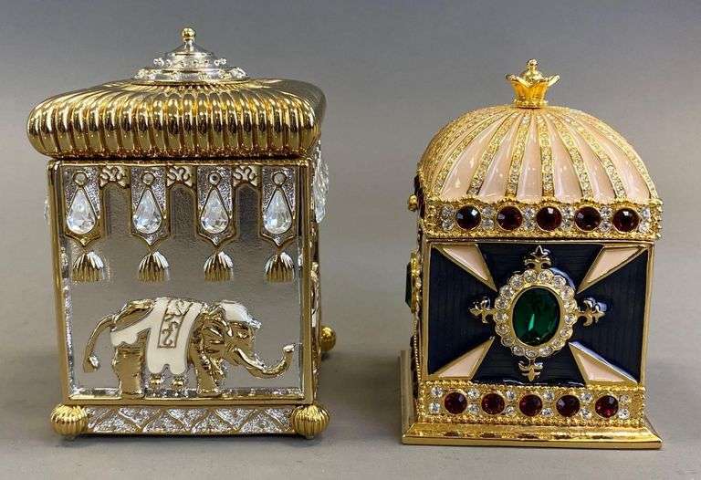 Group of 2 Wendy Reed Porcelain Enamel Miniature Boxes - Matthew ...