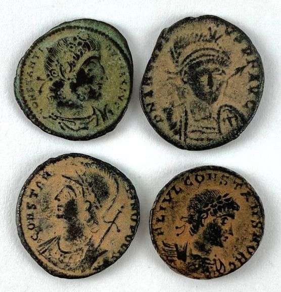 Group of 4 Authentic Ancient Roman Coins - Matthew Bullock Auctioneers