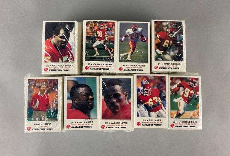 1988 Kansas City Chiefs Police Football Cards - Matthew Bullock Auctioneers