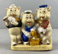 Vintage Walt Disney Three Little Pigs Porcelain Figurine - Matthew ...