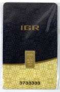 IGR Vertical 1g. 999.9 Fine Gold Ingot / Bar - Matthew Bullock Auctioneers