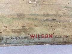 Antique Wilson Whiskey Metal Advertising Sign - Matthew Bullock Auctioneers