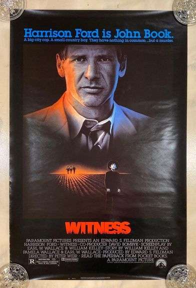 1985 Witness Lithograph Movie Poster - Matthew Bullock Auctioneers