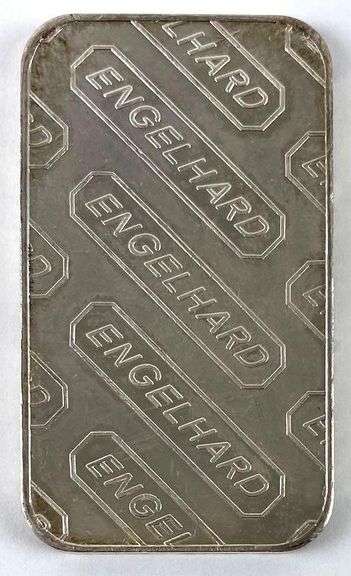 Engelhard E Logo Cast Vertical 1oz. 999 Fine Silver Ingot / Bar ...