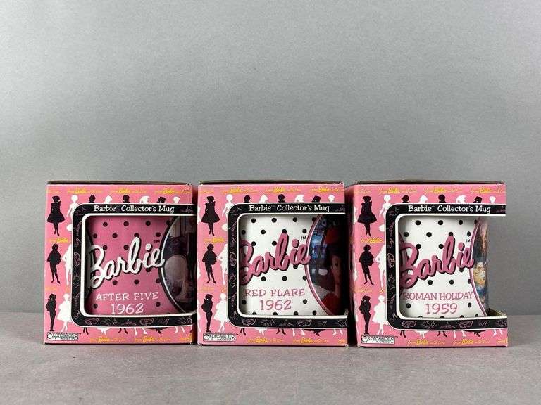 Group of 3 Mattel 1994 Barbie Collectors Mugs - Matthew Bullock Auctioneers