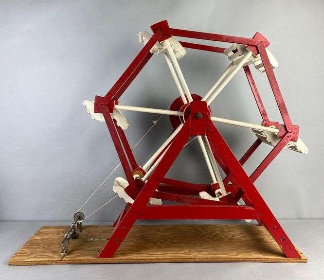 Handmade Wood Folk Art Ferris Wheel - Matthew Bullock Auctioneers