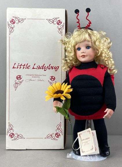 Laura Cobabe Little Ladybug Porcelain Doll - Matthew Bullock Auctioneers