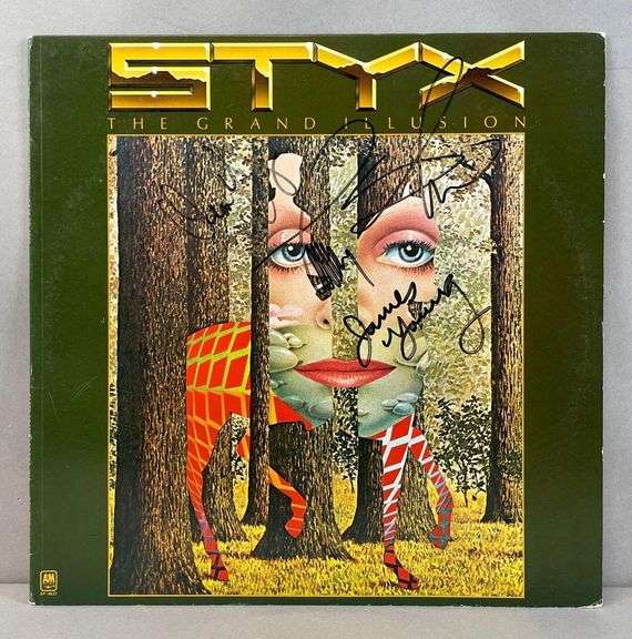 Vintage Signed Styx The Grand Illusion Vinyl Record - Matthew Bullock ...