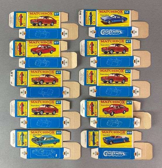 Group of 10 Matchbox F Type Boxes - Matthew Bullock Auctioneers