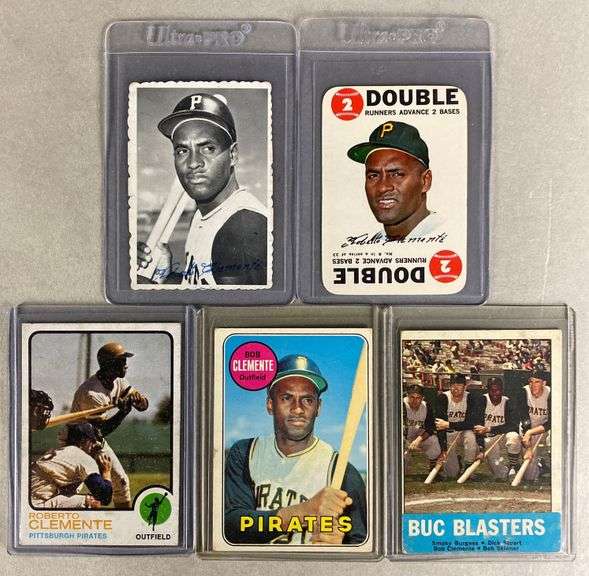 5 - 1963 - 73 Topps Roberto Clemente Cards - Matthew Bullock Auctioneers